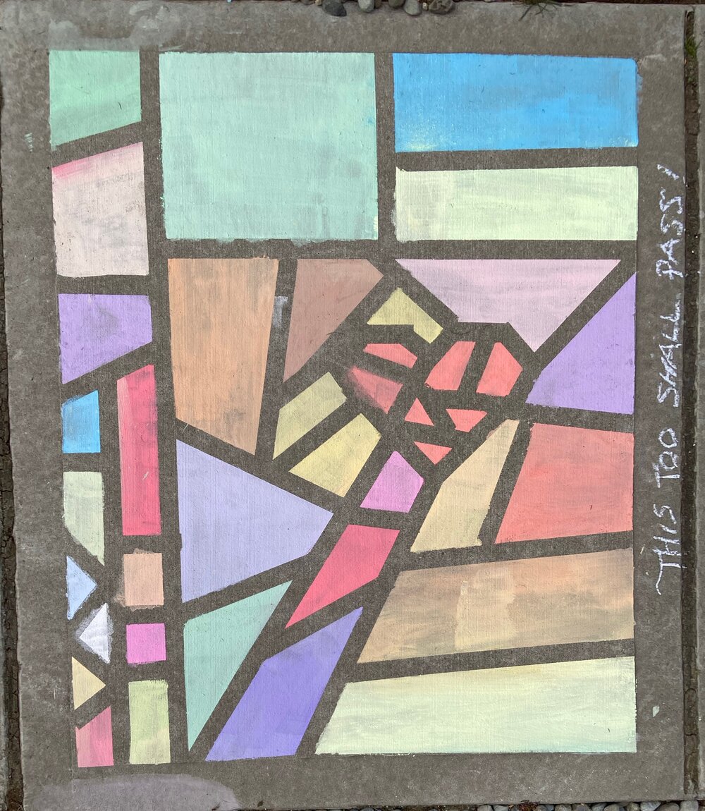 Stained Glass Chalk Art